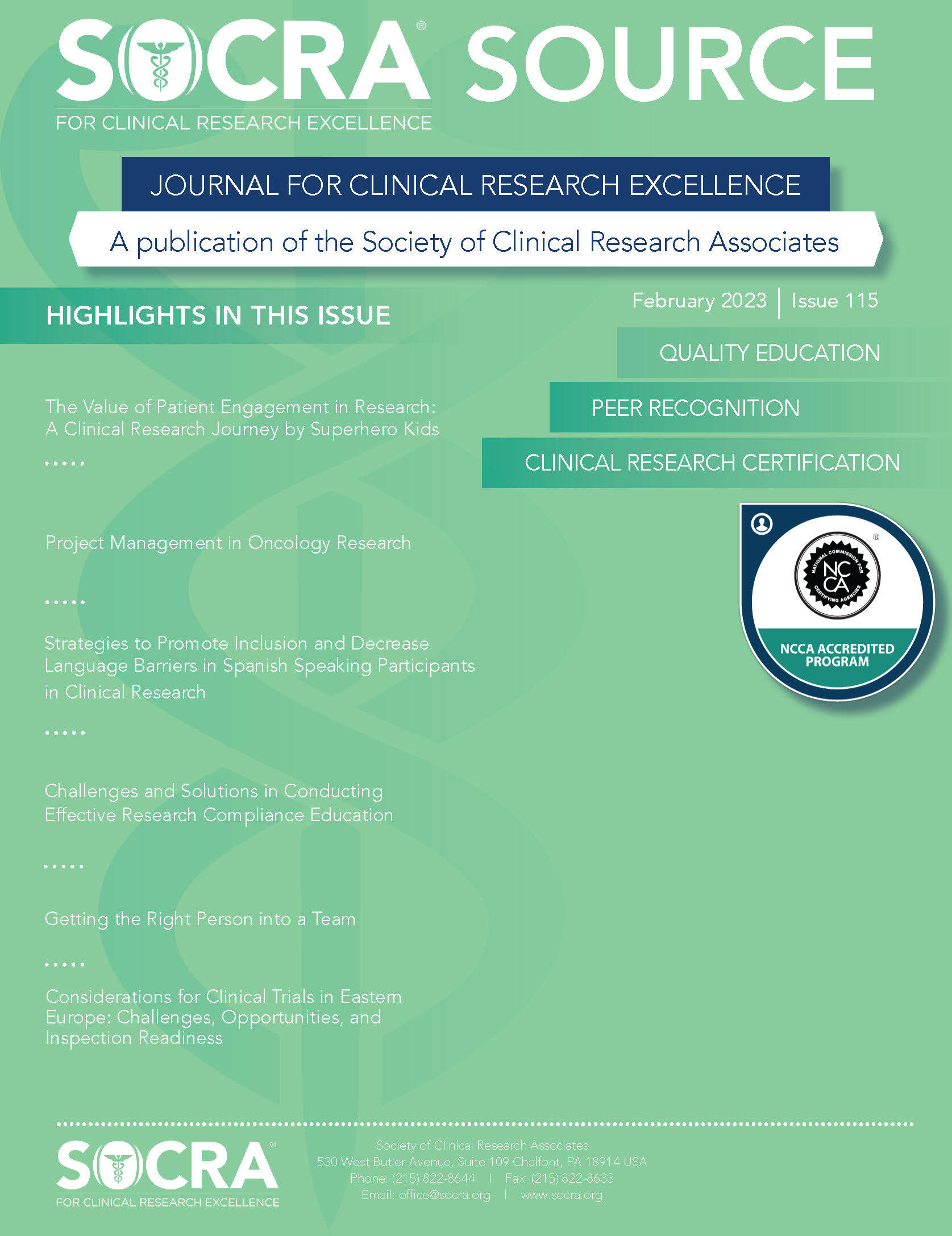 SOCRA Webinars: SOCRA Source Journal